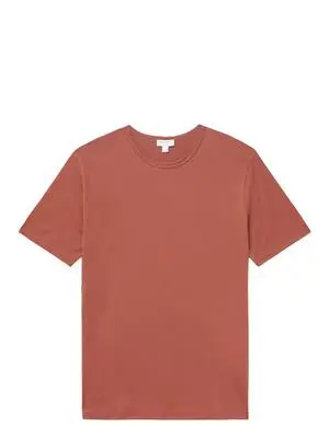 Sunspel Slim-fit Supima Cotton-jersey T-shirt - Red