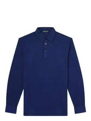 Loro Piana Cotton-piqué Polo Shirt - Blue