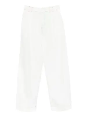 DARKPARK Contrast Stitch Trousers - White
