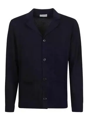 BALLANTYNE Buttoned Patch-pocket Cardigan - Blue