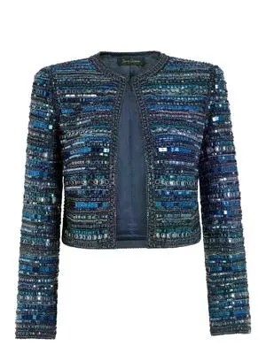 Jenny Packham Alma Beaded Jacket - Blue
