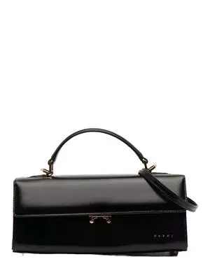 Marni Medium Smooth Calfskin Satchel - Black