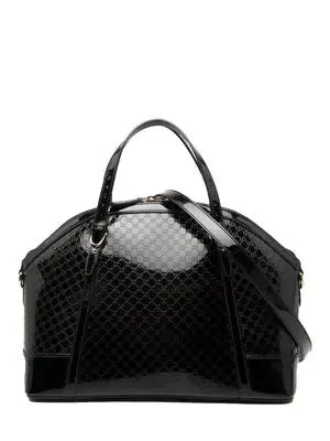Gucci Large Microssima Patent Dome Satchel 2000-2015 - Black