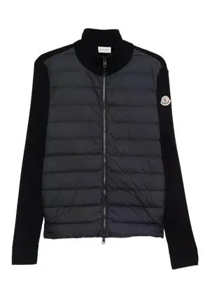 Moncler Ribbed Knit Zip Cardigan - Blue