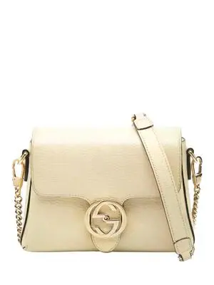 Gucci 2016-2026 Small Dollar Calfskin Interlocking G Crossbody Bag White