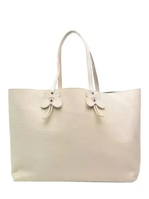 Bottega Veneta Embossed Leather Butterfly Tote Bag - White
