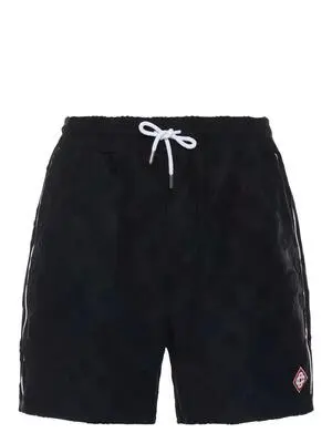 Casablanca Monogram Towelling Shorts - Black
