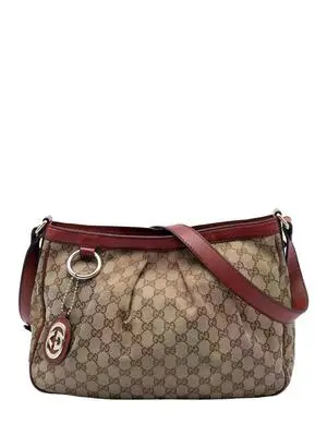 Gucci Gg Canvas Sukey Crossbody Bag - Brown