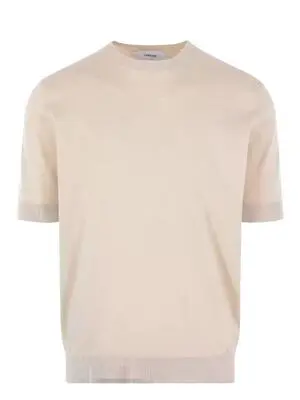 LARDINI Crew-neck T-shirt - Neutrals