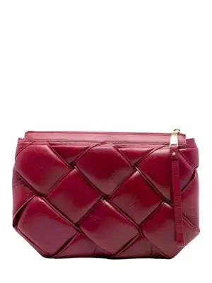 BOTTEGA VENETA Lambskin Maxi Intrecciato Padded Pouch