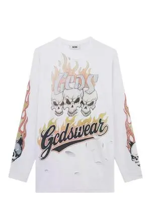 Gcds Long-sleeve T-shirt - White