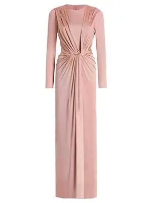 Dolce & Gabbana Knot Long-sleeve Dress - Pink