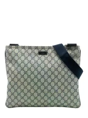 Gucci Gg Supreme Crossbody Bag - Brown