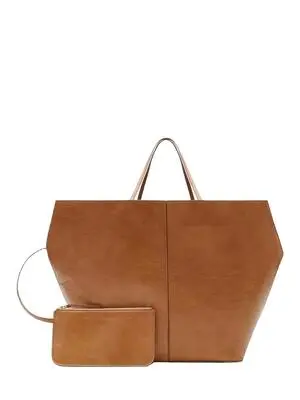 FRANCESCO BIASIA Leather Tote Bag - Brown