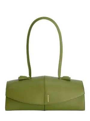 JIL SANDER Linea Leather Shoulder Bag - Green