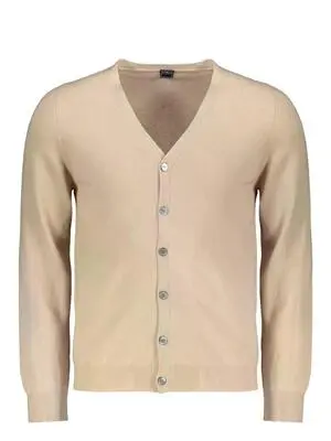 Fedeli Button V-neck Cardigan - Neutrals