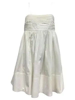 Aje Pleated Flared Dress - White