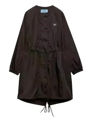 Prada Drawstring Waist Raincoat - Brown