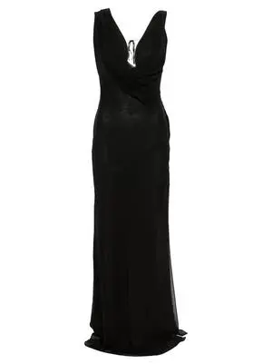 Andamane Minerva Cowl-neck Maxi Dress - Black
