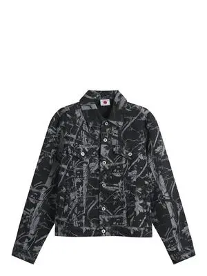 ICECREAM Tree Camo Denim Trucker Jacket - Black