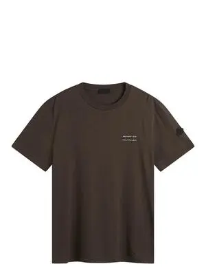 Moncler Stripe Logo Short Sleeve T-shirt - Brown