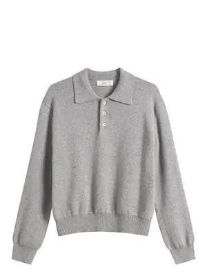 DUNST Collared Sweater - Melange Grey