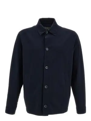 Herno Herno Technical Shirt Jacket Blue