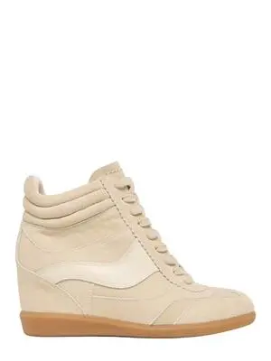 DOLCEVITA Issac Suede Wedge Sneakers - Oatmeal Suede