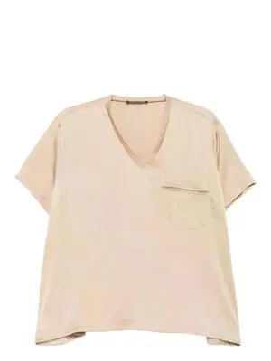 Fabiana Filippi V-neck T-shirt - Neutrals