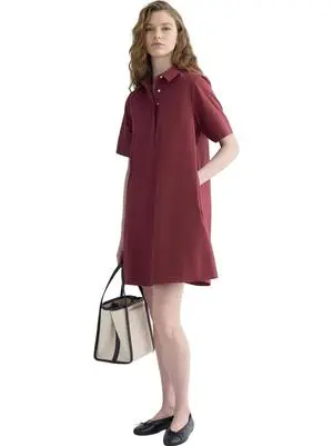 Everlane Popover Mini Shirtdress - Pomegranate