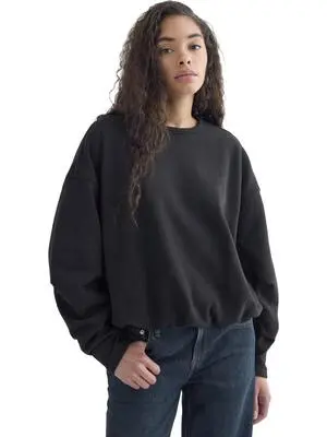 Everlane Lightweight Terry Bubble Sweatshirt Black