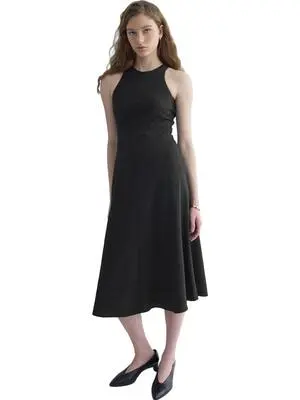 Everlane Sleeveless Seamed Midi Dress - Black