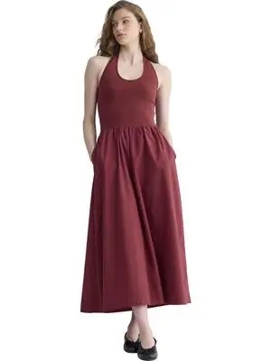 Everlane Halter Maxi Dress - Pomegranate