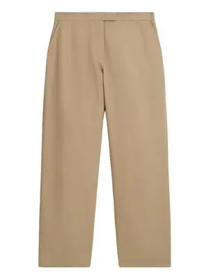 Cos Wool-twill Straight-leg Pants - Beige