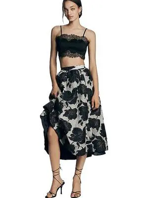 Maeve Jacie Poplin Printed Maxi Skirt - Blue Floral