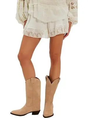 Jeffrey Campbell Willoughby Western Boots - Sand Suede