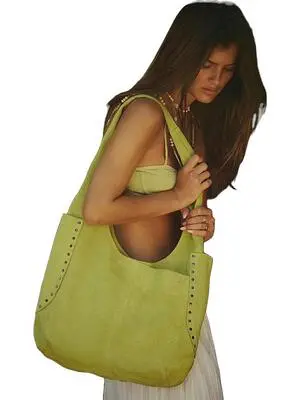 FREE PEOPLE Free People Rori Suede Tote Bag With Stud Detailing