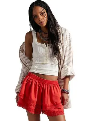 Free People Full Harmony Tiered Mini Shorts - Scarlette