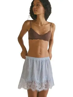 Free People Printed Half Slip - French Blue Combo