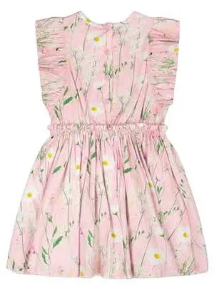 DEUX PAR DEUX Viscose Flowers Sleeveless Dress - Pink Printed Flowers