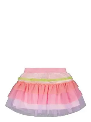 DEUX PAR DEUX Mesh Skirt With Frills - Multicolor