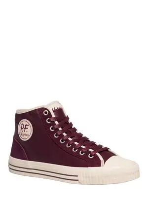 P.F. FLYERS Center Vintage High-top Sneaker - Burgundy-antique White