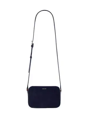 ANINE BING Elly Camera Bag - Navy Suede