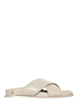 ANINE BING Leather Slides - Sand