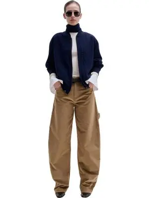 DARKPARK Cotton-blend Barrel-leg Trousers - Tan