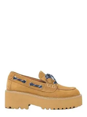 MAJE Suede Platform Boat Shoes