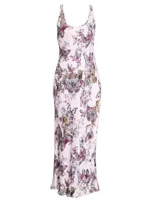 L'Agence Akiya Butterfly Jungle Print Slipdress - Nectar Pink Multi Butterfly