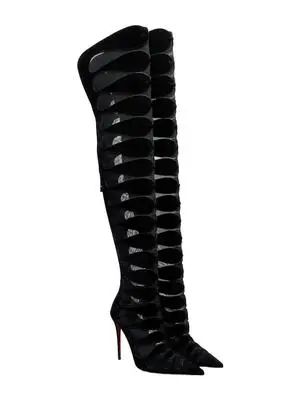 CHRISTIAN LOUBOUTIN Circus Max Botta Alta 100 Over-the-knee Boots - Black