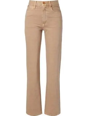 SLVRLAKE London High-rise Straight Jeans - Beige