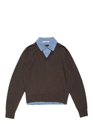 Acne Studios Layered Knit Top - Brown